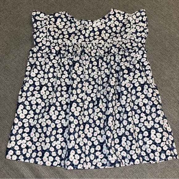 Rachel Riley | Shirts & Tops | Rachel Riley Top Floral Navy Sleeveless ...